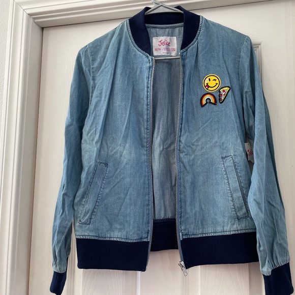 Justice | Jackets & Coats | Bnwt Justice Girls Emoji Jacket Size 214 ...